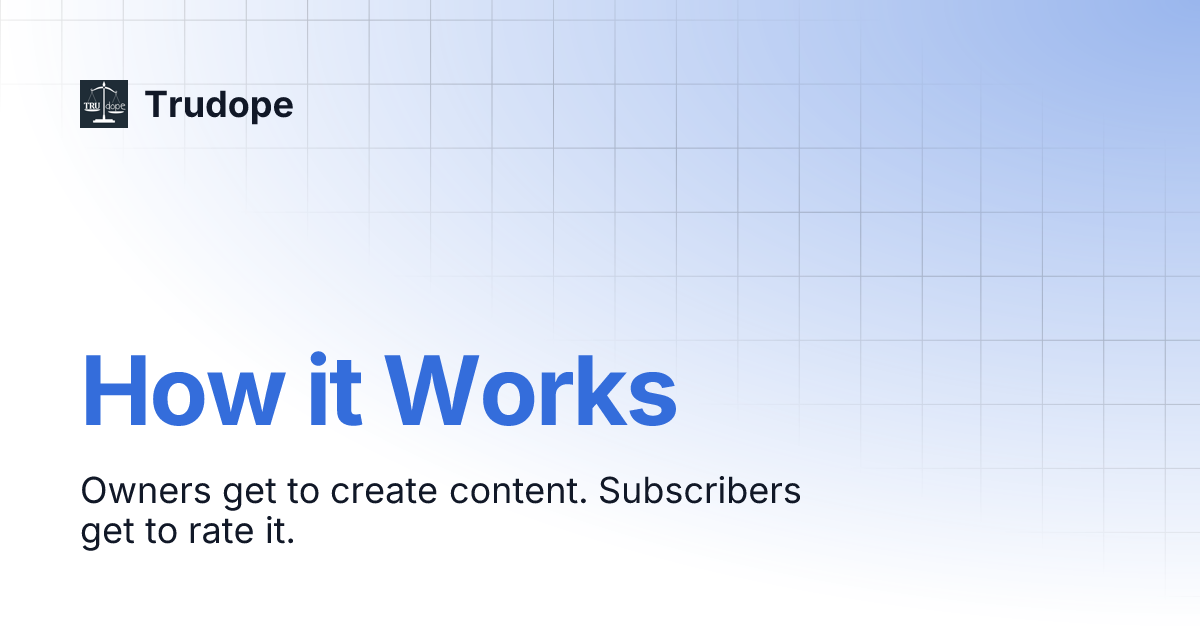 How it Works | Trudope